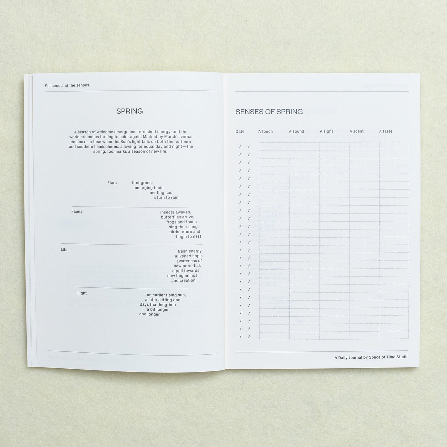 DAILY REFLECTION JOURNAL – Space of Time Studio